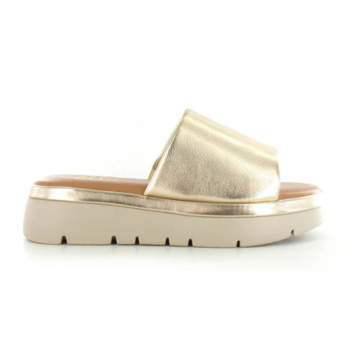 Ella Maya Strap Slide Wedge Sandal Gold – Sugarplum Boutique & Home