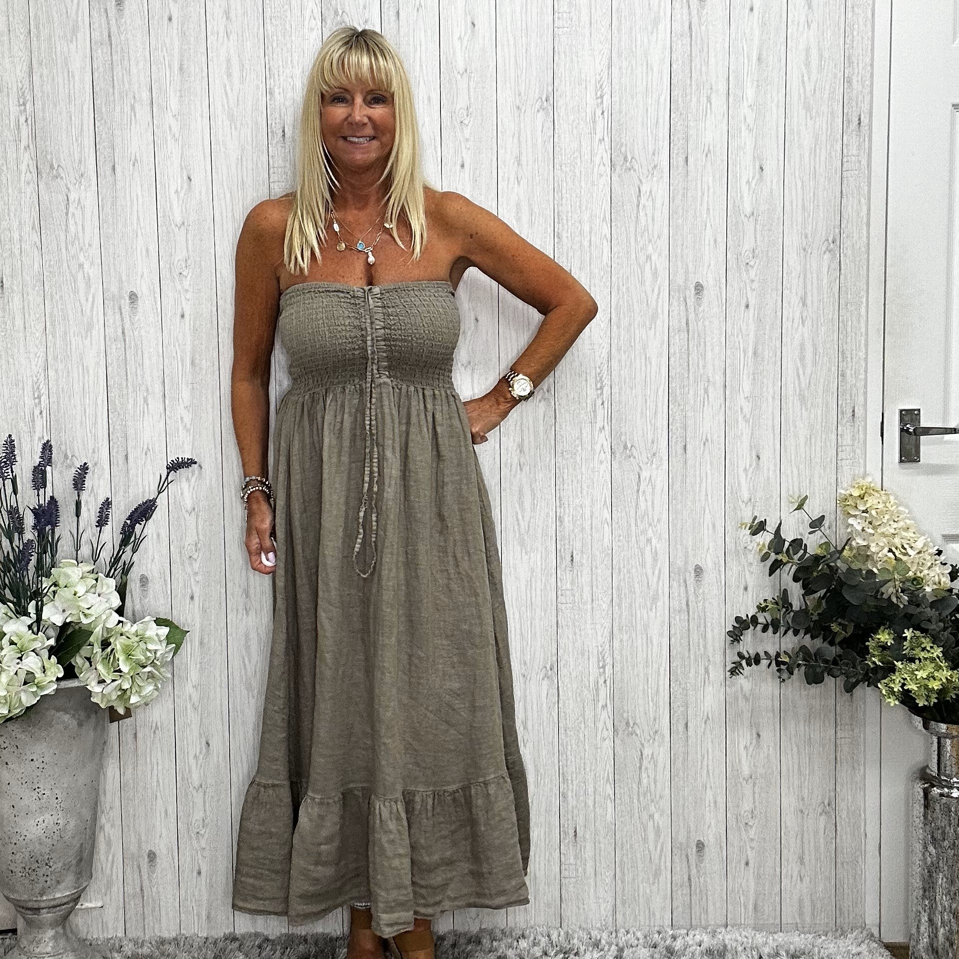 Lydia Linen Dress | Sugarplum Boutique – Sugarplum Boutique & Home