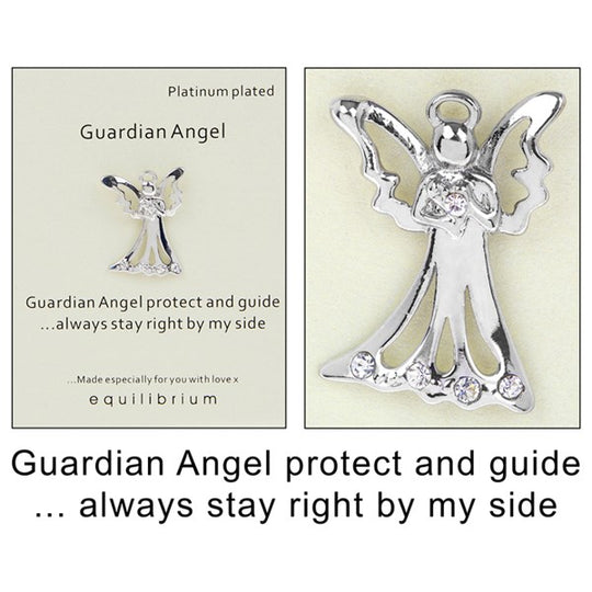 Platinum Plated Guardian Angel Pin Brooch Protect And Guide – Sugarplum ...