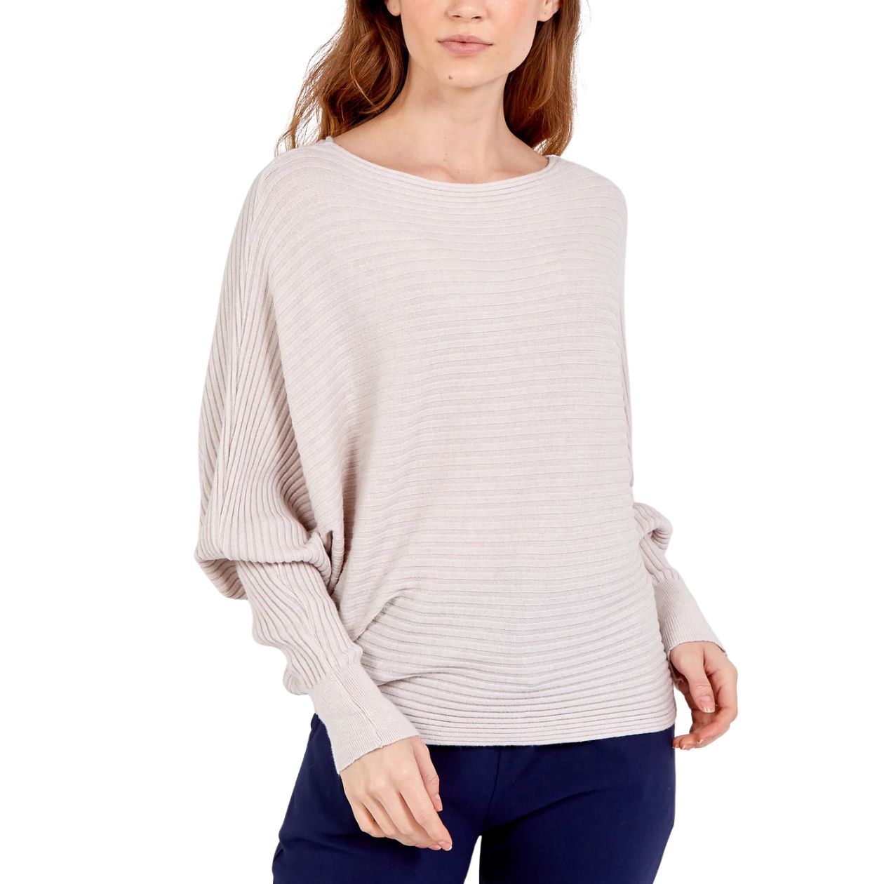 Rosa Rib Jumper Batwing Sleeve Stone – Sugarplum Boutique & Home