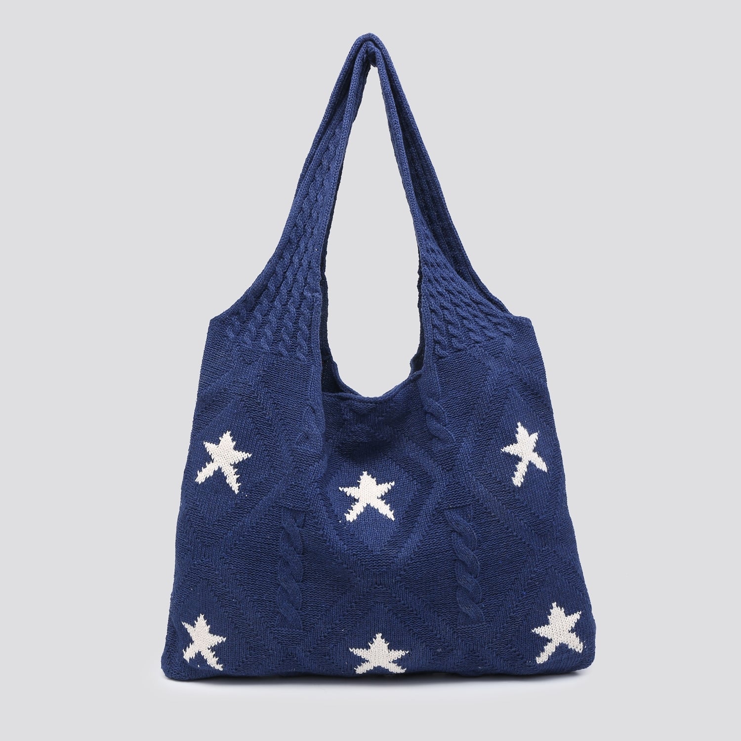 Texas Knit Star Shoulder Bag Navy Blue – Sugarplum Boutique & Home